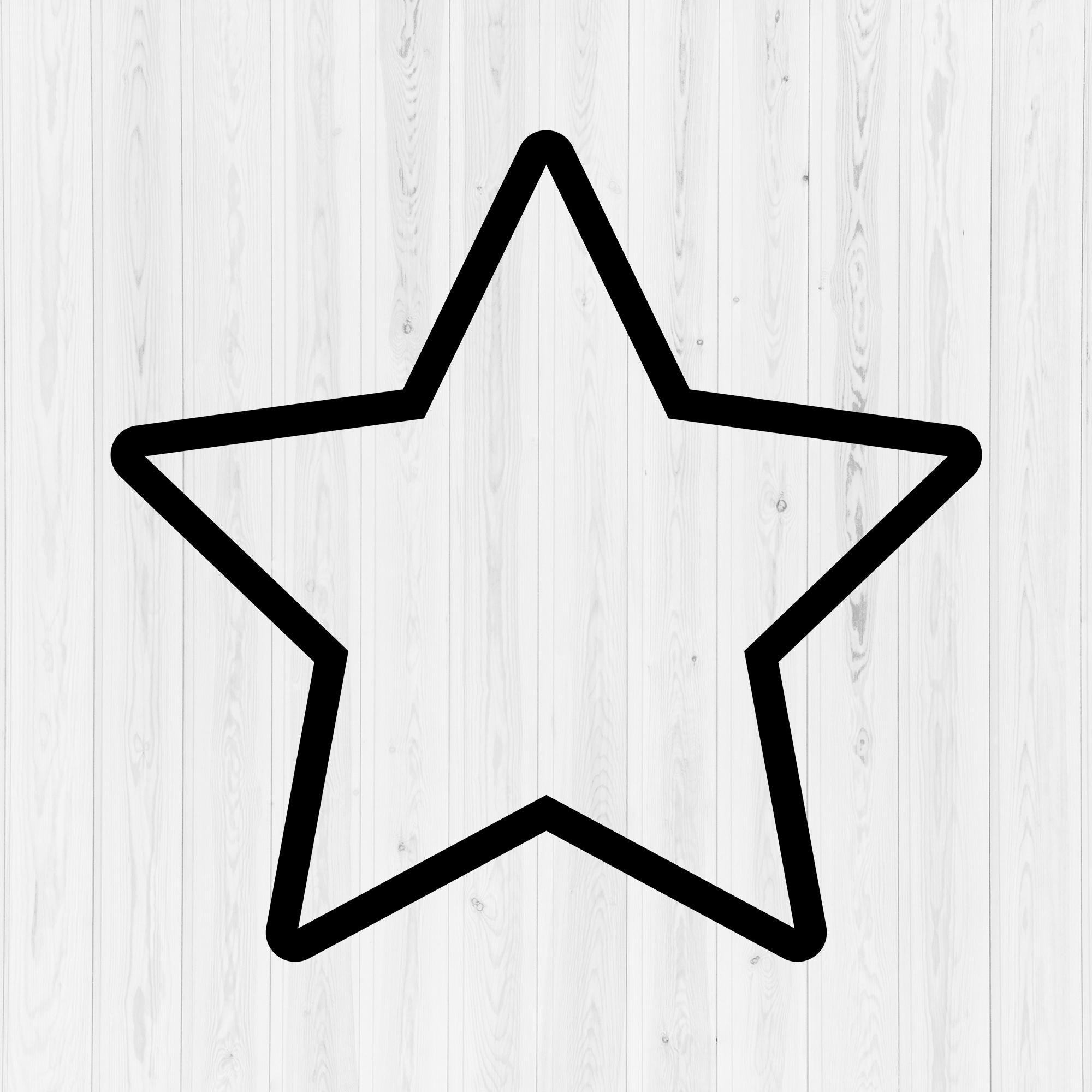 Star SVG | Star Outline Rounded Corners - Etsy