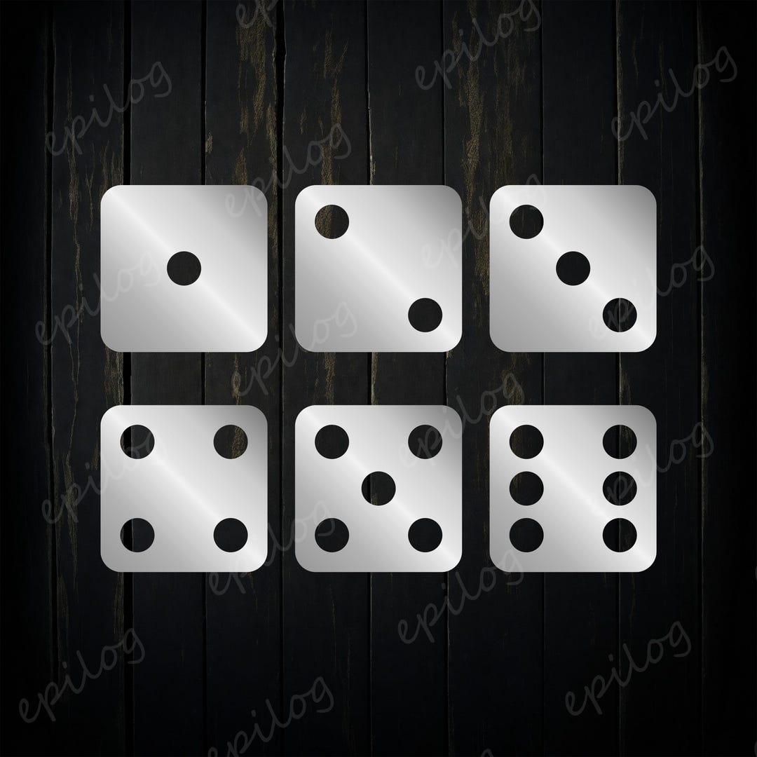 Dice Face PNG Silver Dice PNG Transparent Dotts Clipart - Etsy