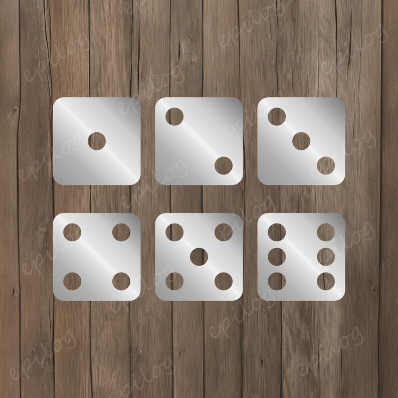 Dice Face PNG Silver Dice PNG Transparent Dotts Clipart - Etsy
