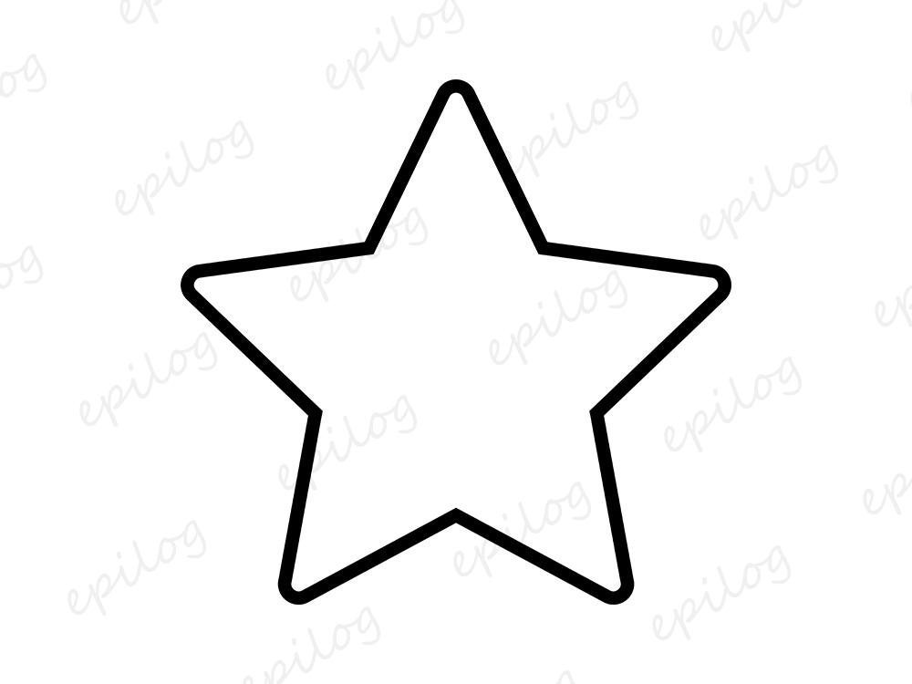 Star Outline Rounded Corners Bundle | 6 Stroke Widths | Vector - Etsy