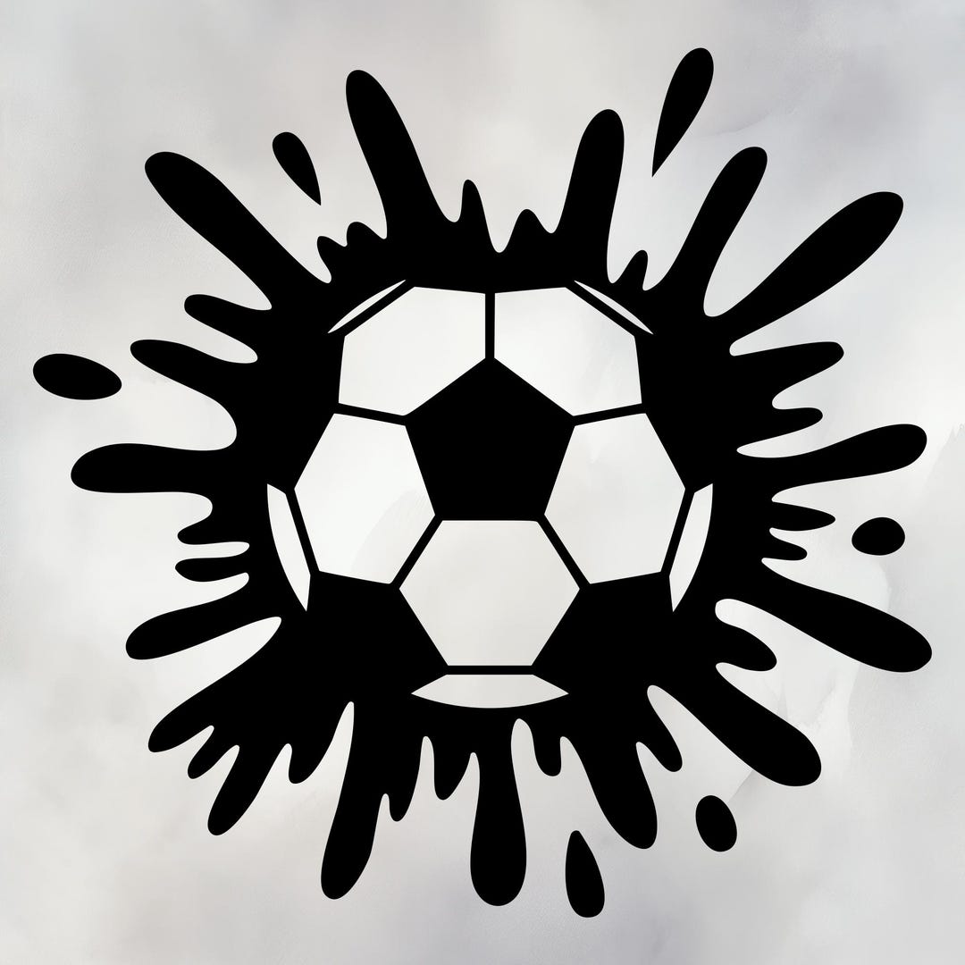Soccer Ball Splatter SVG PNG | Black Transparent | Sports SVG for ...