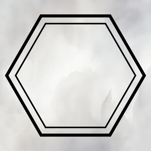 Hexagon Double Frame SVG PNG | Hexagon Monogram | Vector - Etsy