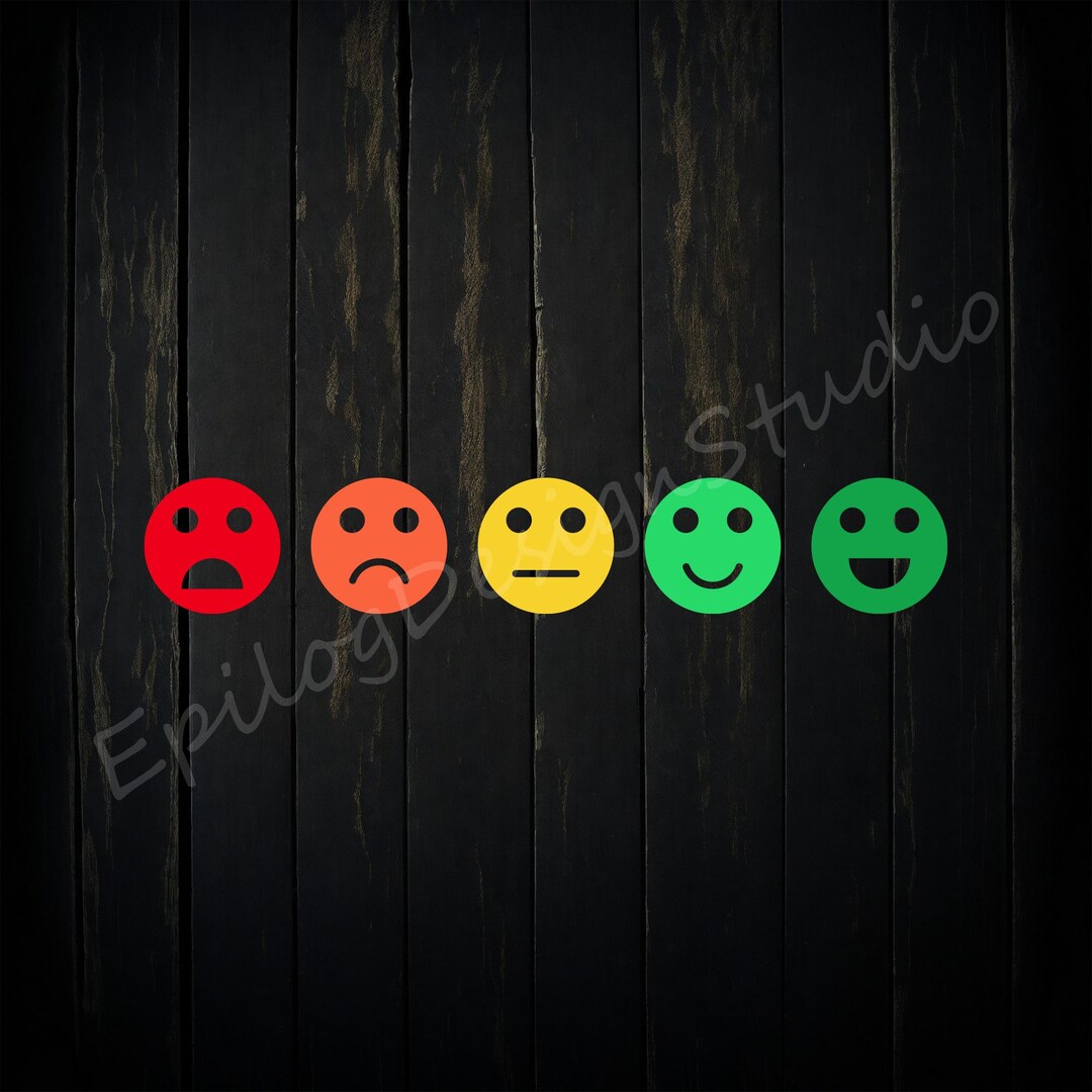 Smiley Rating SVG | Smiley Rating System | Emoji Rating System | Flat | Transparent | Vector - Etsy