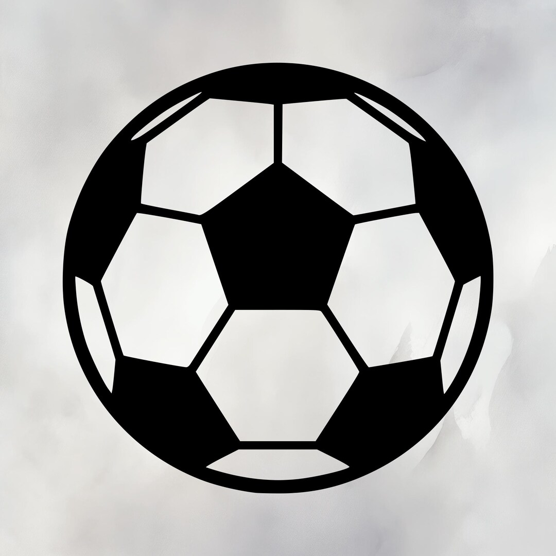Soccer Ball SVG PNG – Classic Black Transparent Soccer Ball – Cut File ...