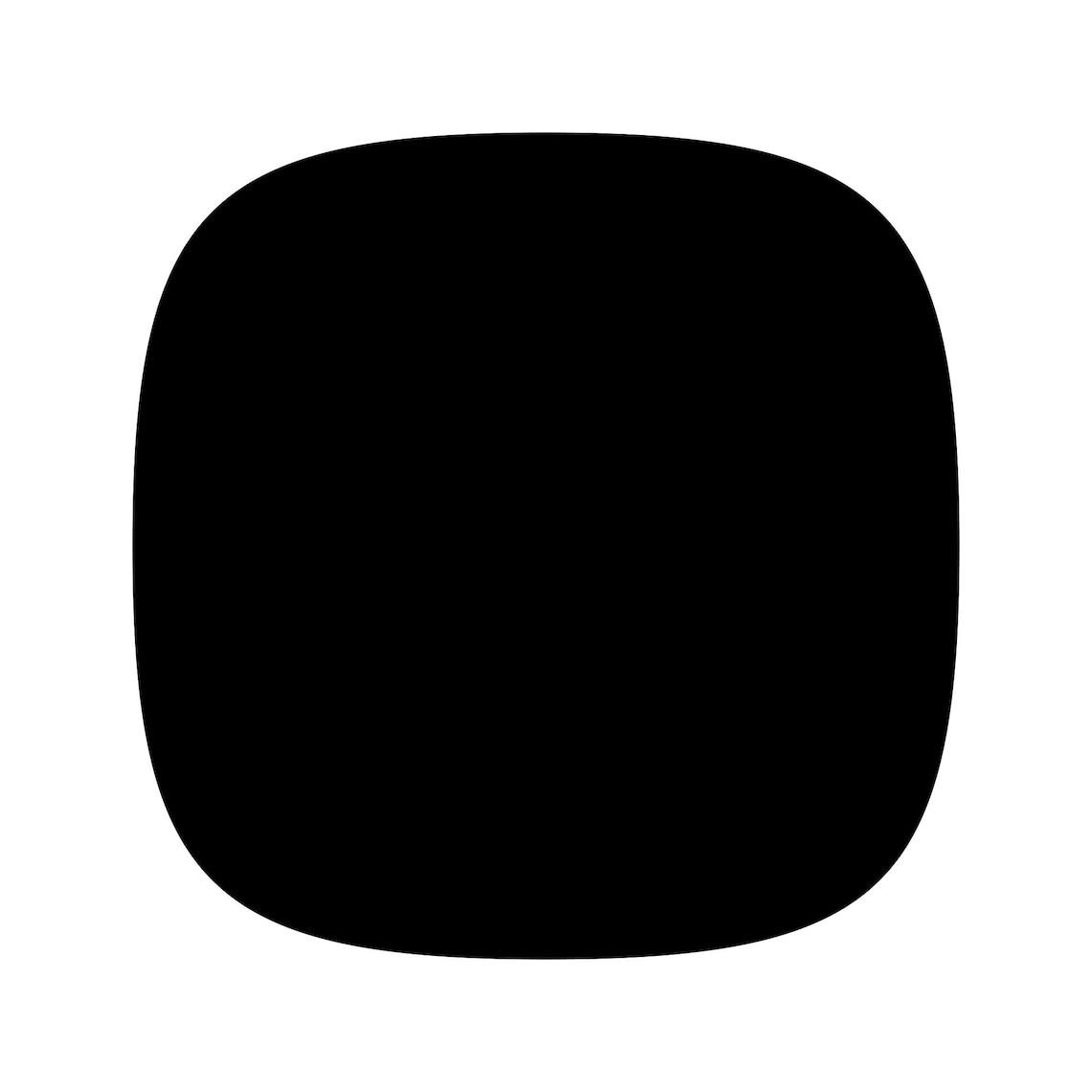 Squircle Shape SVG PNG – Rounded Square Geometric Shape – Solid Black ...