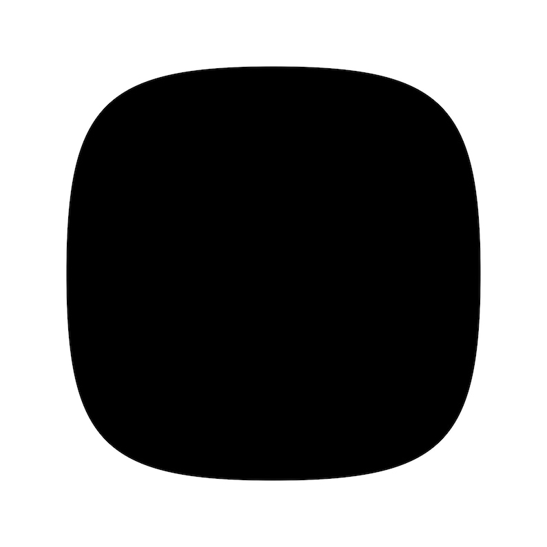 Squircle Shape SVG PNG – Rounded Square Geometric Shape – Solid Black ...