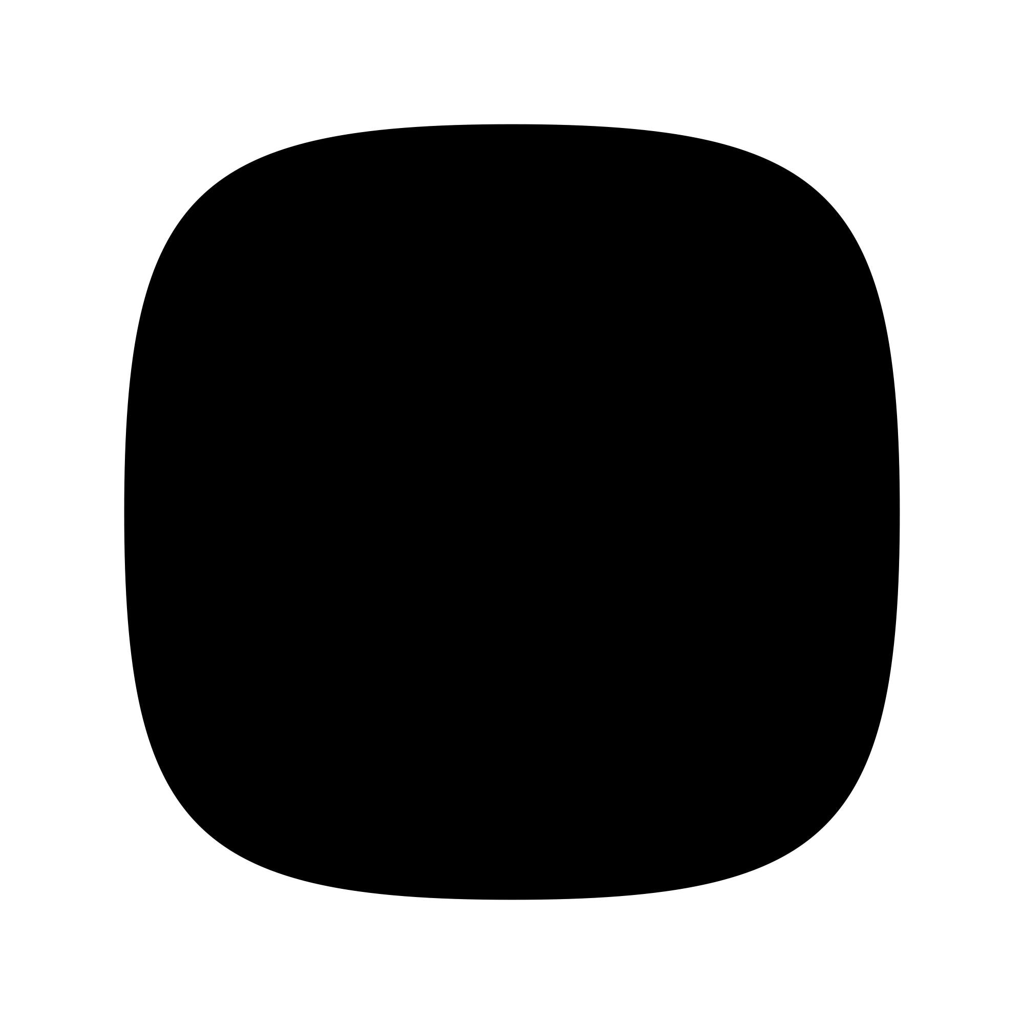 Squircle Shape SVG PNG – Rounded Square Geometric Shape – Solid Black ...