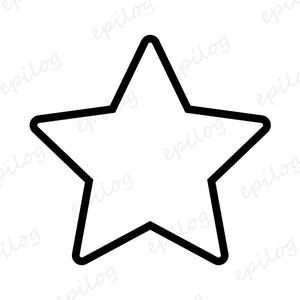 Star Outline Rounded Corners Bundle | 6 Stroke Widths | Vector - Etsy