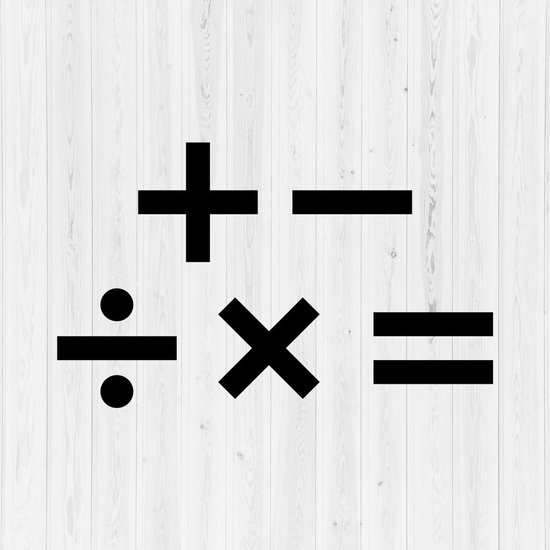 Math Symbols SVG | Math Symbol Bundle | Black - Etsy