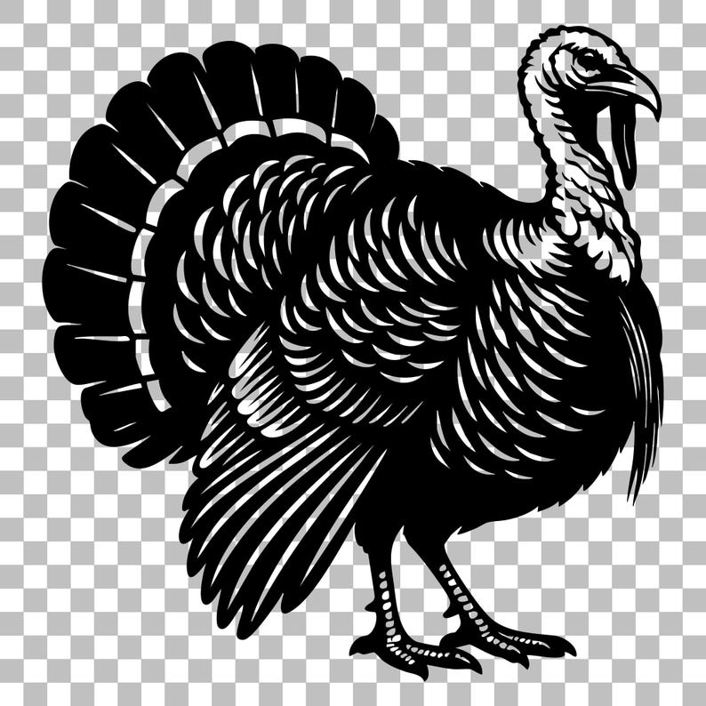 Wild Turkey SVG PNG – Detailed Turkey Cut File for Cricut & Silhouette ...