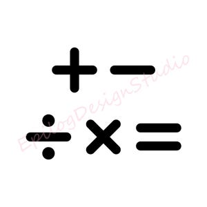 Math Symbols Rounded Corners SVG | Math Symbol | Black | Vector - Etsy UK