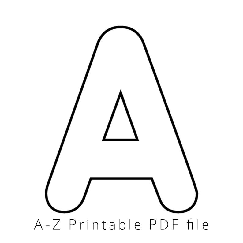 Alphabet Letters Uppercase A to Z - PDF for Print | Large Uppercase ...