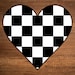 Checkered Heart SVG | Black White Chess Pattern | PNG & SVG - for ...