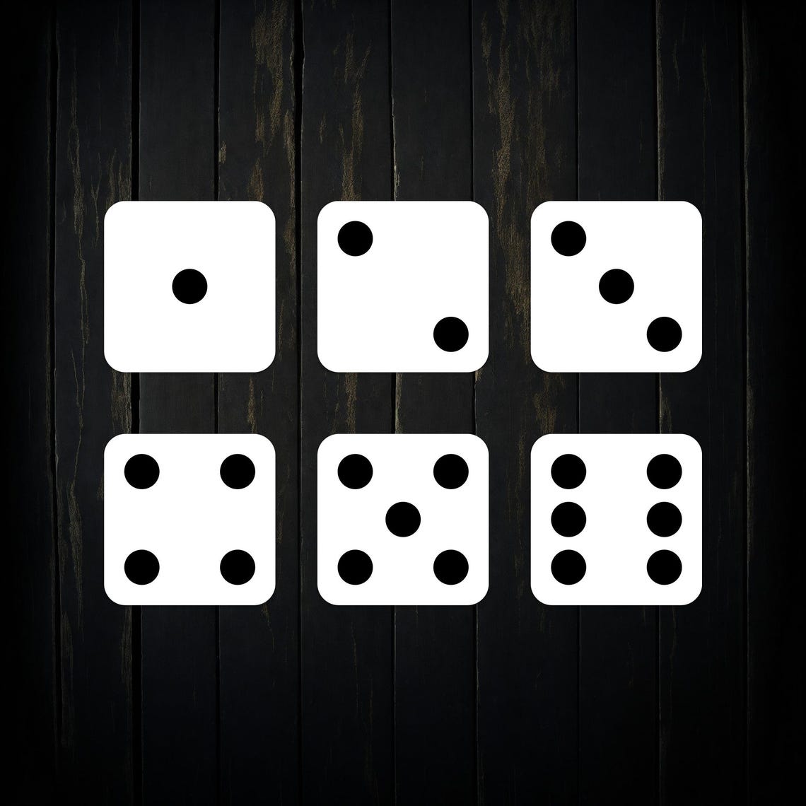 Dice SVG Dice Face White/black Solid Fill Vector Clipart - Etsy