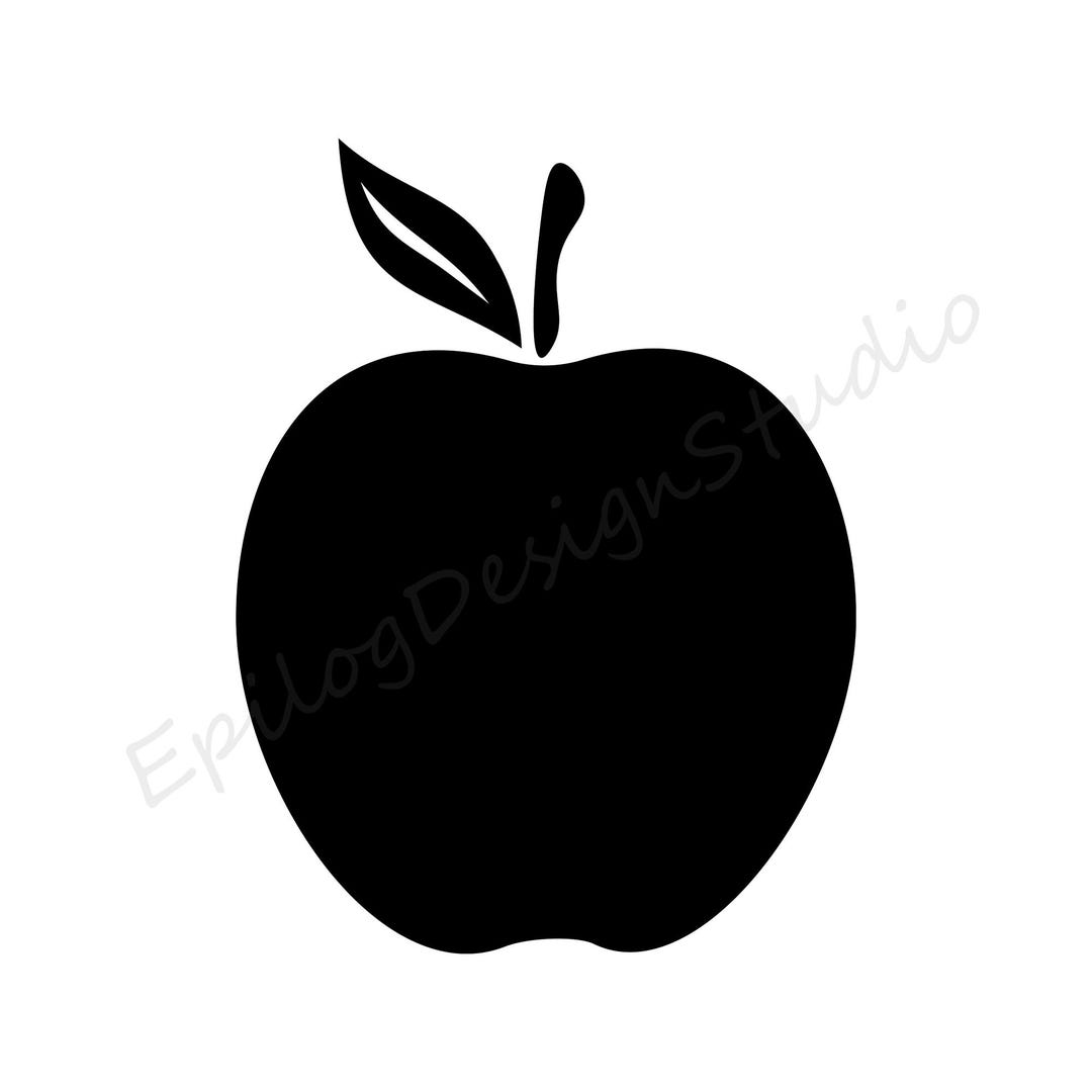 Apple Vector SVG PNG EPS Cut Clipart Print - Etsy