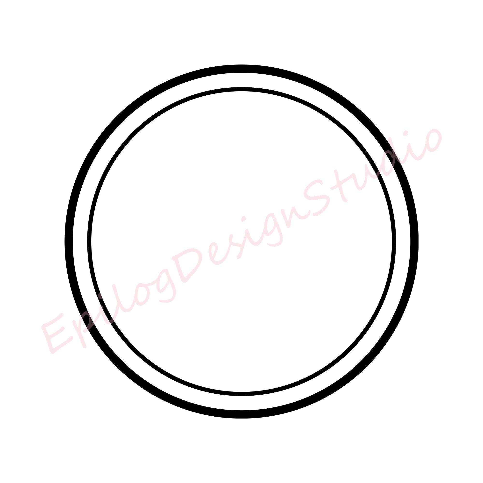 Circle Double Frame SVG | Circle Monogram | Vector - Etsy