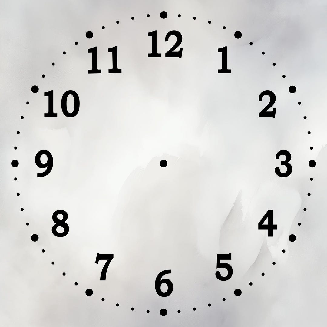 Clock Face SVG | Minute & Second Markers | Clock Face Template - for ...