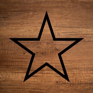 STAR Outline SVG | Cutfile - Etsy UK