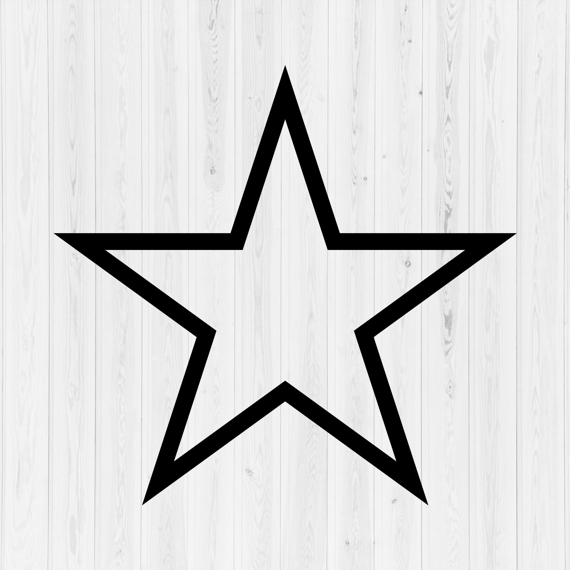 STAR Outline SVG | Cutfile - Etsy UK