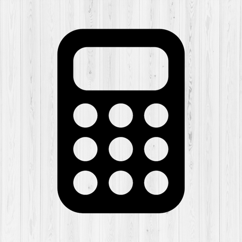 Calculator Svg - Etsy