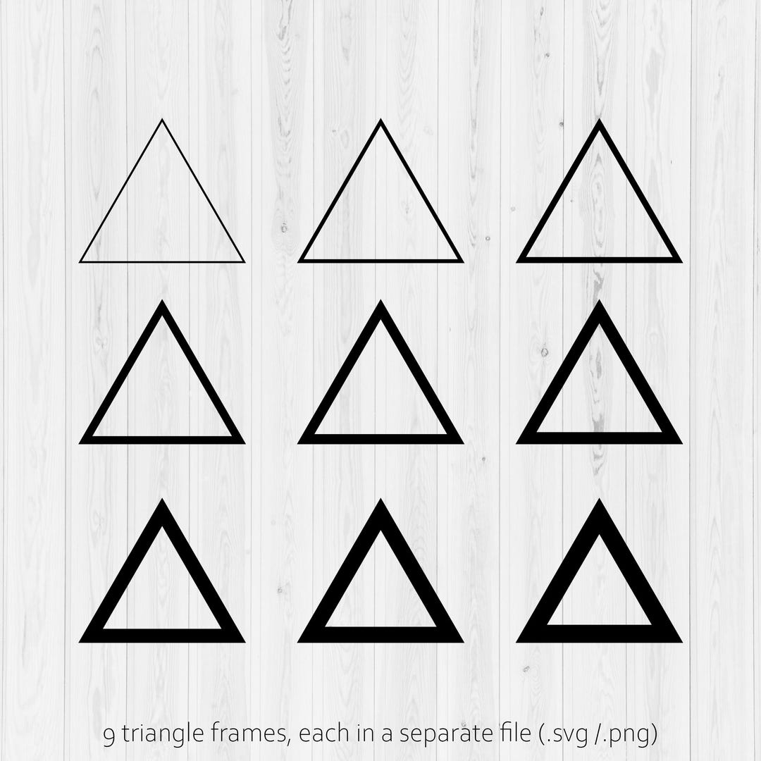 Triangle Frame SVG Bundle Triangle Border 9 Frame Widths - Etsy