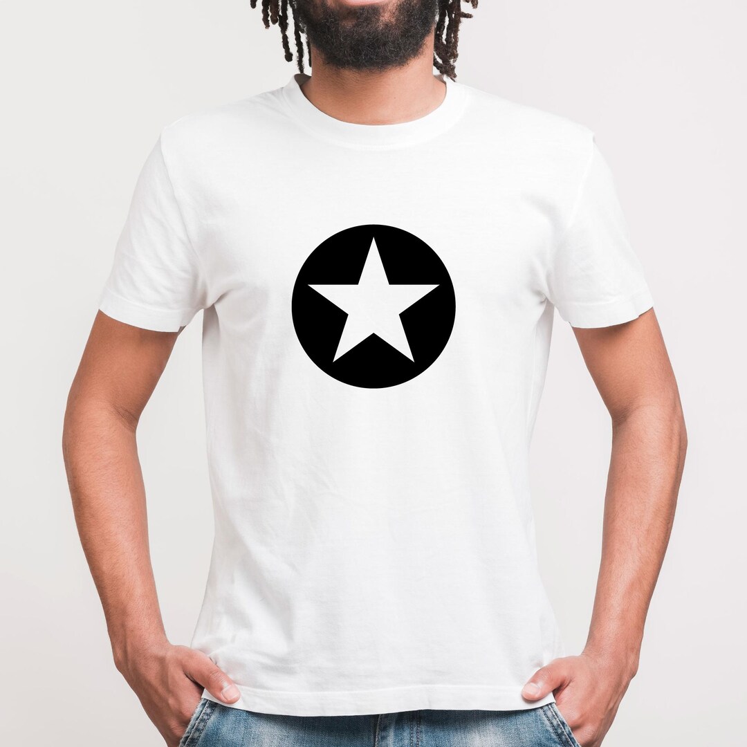 Star SVG | Transparent Star | Black Circle With Transparent Star SVG - Etsy