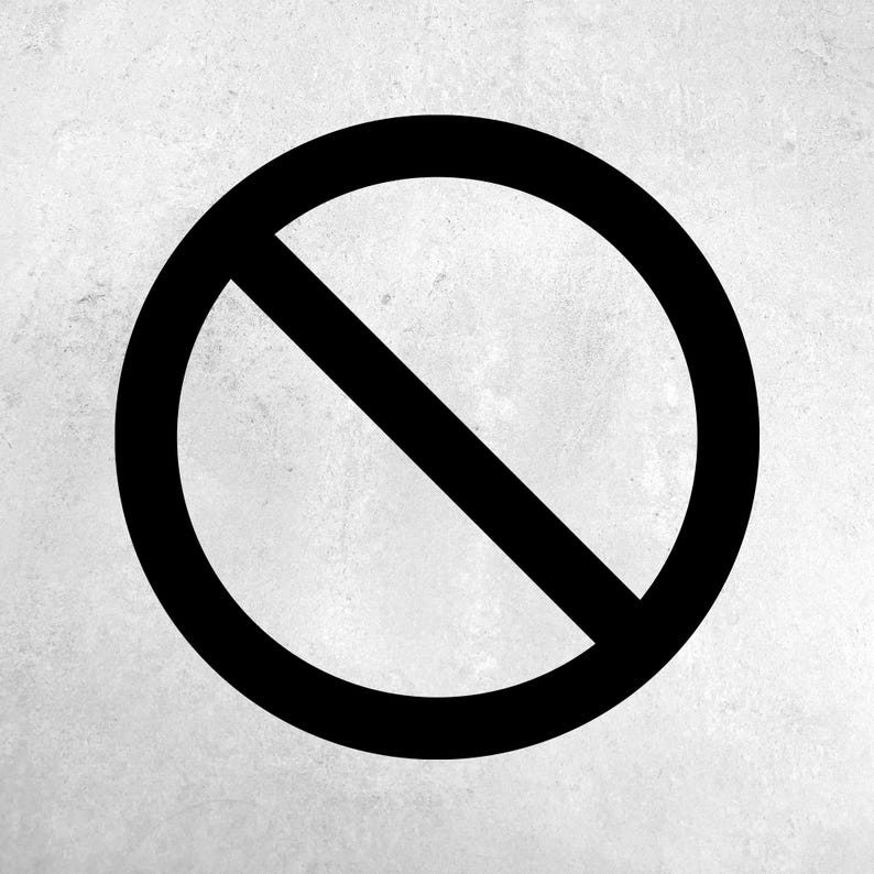 Restricted Symbol SVG – No Sign Icon - Etsy
