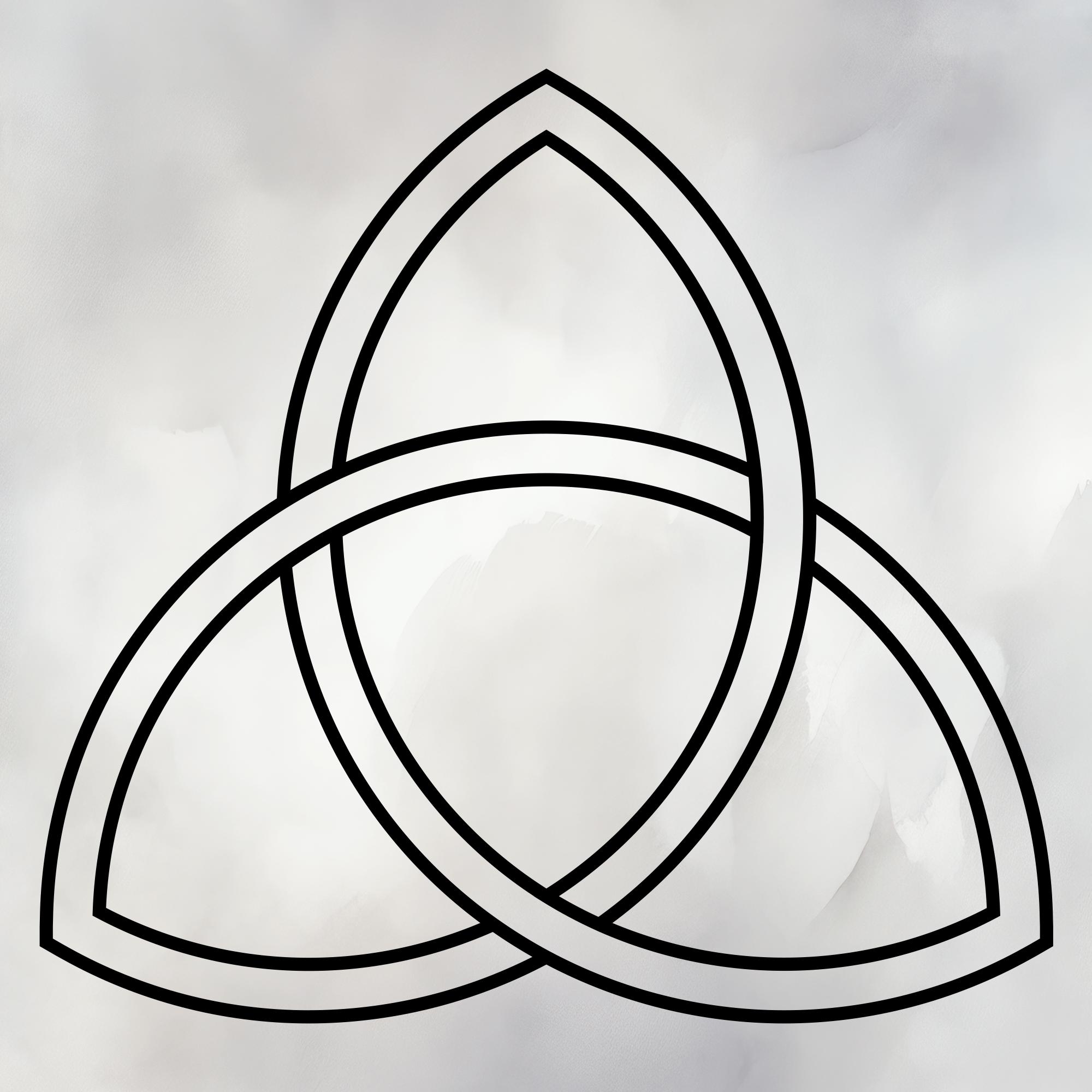 Celtic Trinity Knot SVG PNG Outline – Triquetra Symbol Clipart for ...
