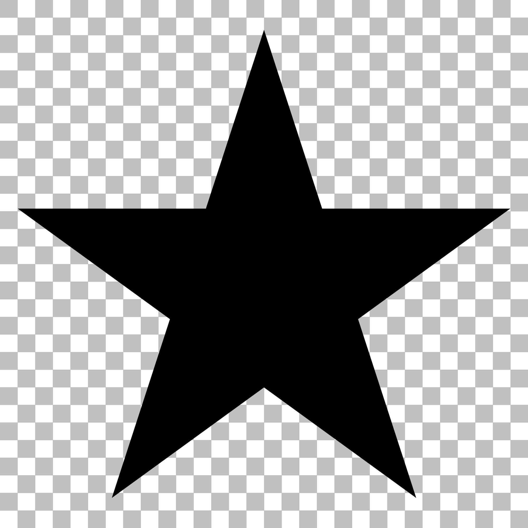 Star SVG | Basic Five-point Star SVG & PNG | Black Solid | for Cricut ...