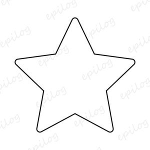 Star Outline Rounded Corners Bundle | 6 Stroke Widths | Vector - Etsy