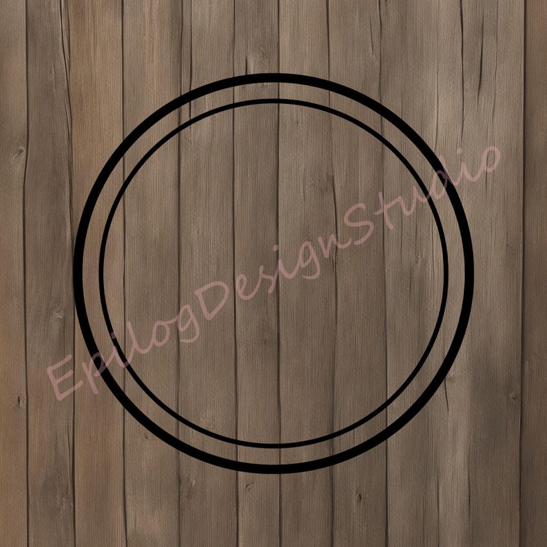 Circle Double Frame SVG | Circle Monogram | Vector - Etsy