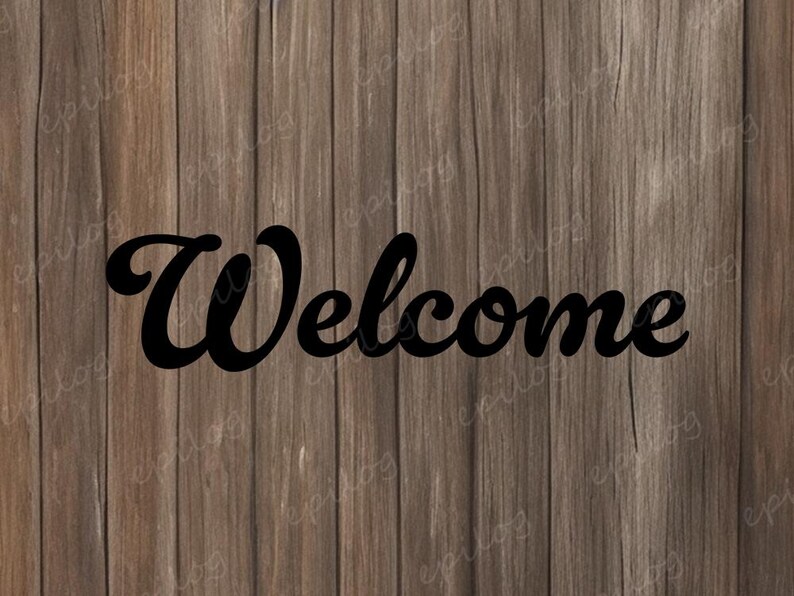 Welcome Text Transparent Vector Cricut - Etsy