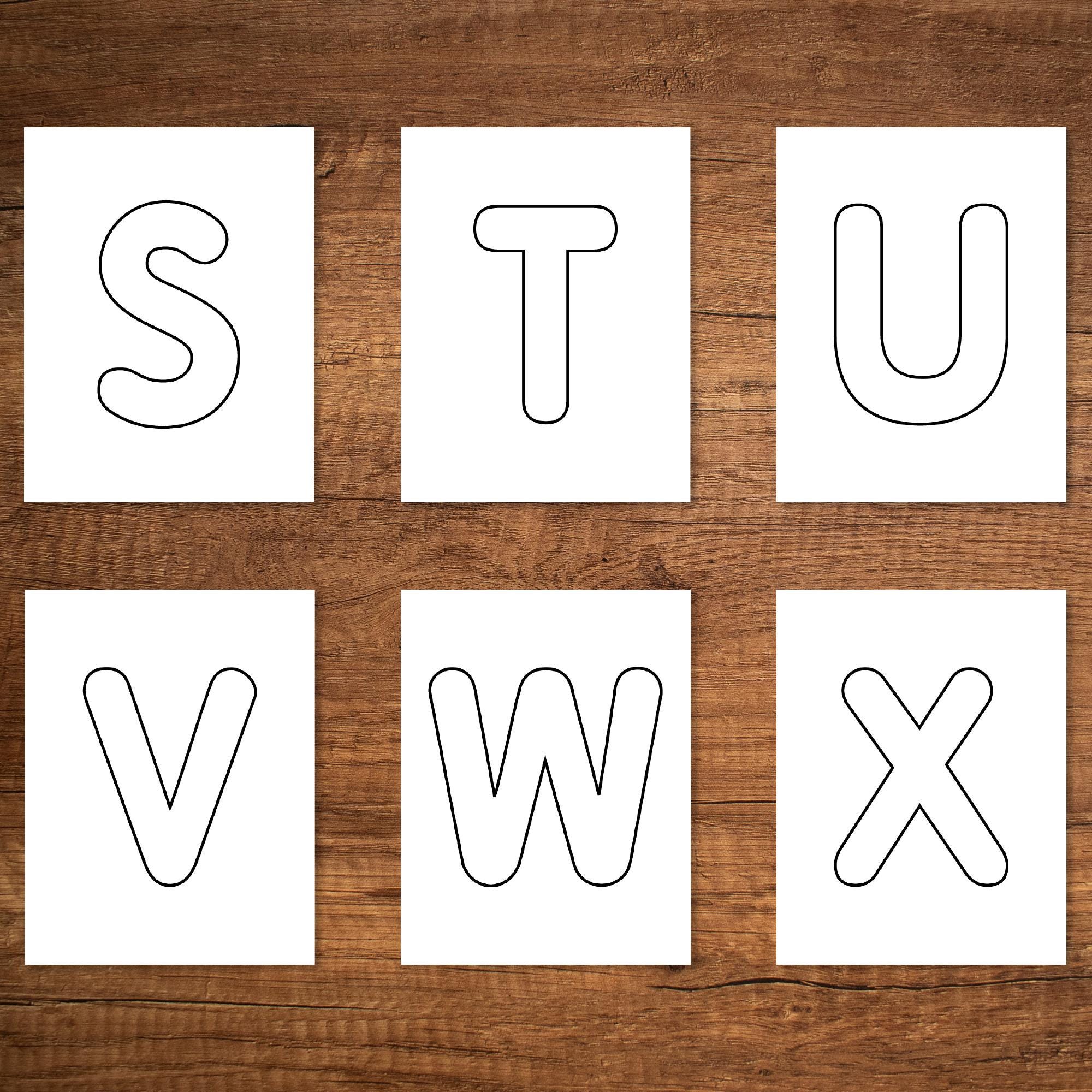 Alphabet Letters Uppercase A to Z - PDF for Print | Large Uppercase ...