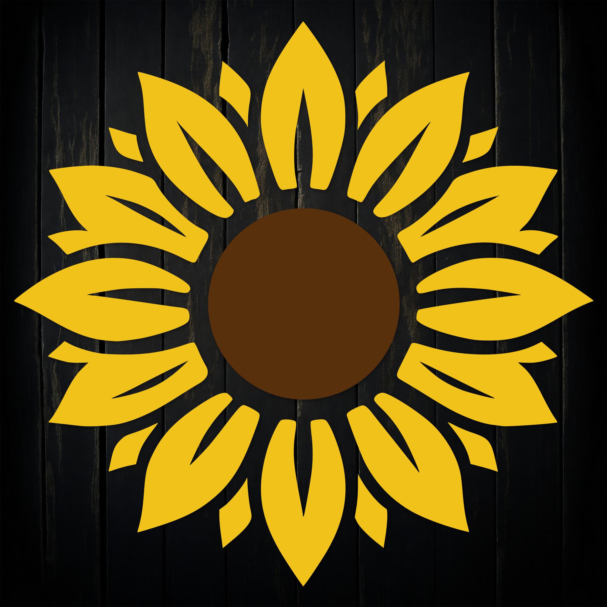 Sunflower SVG & PNG – Yellow Flower With Brown Center – Cricut Cut File ...