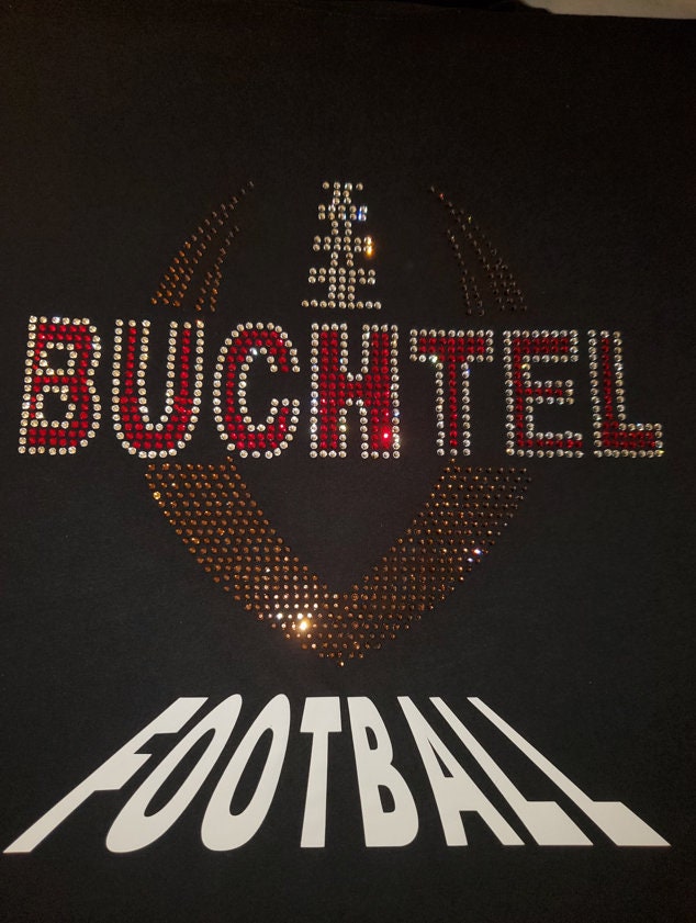 Buchtel Football Rhinestone Template SVG Can Be Used With Cricut, and ...