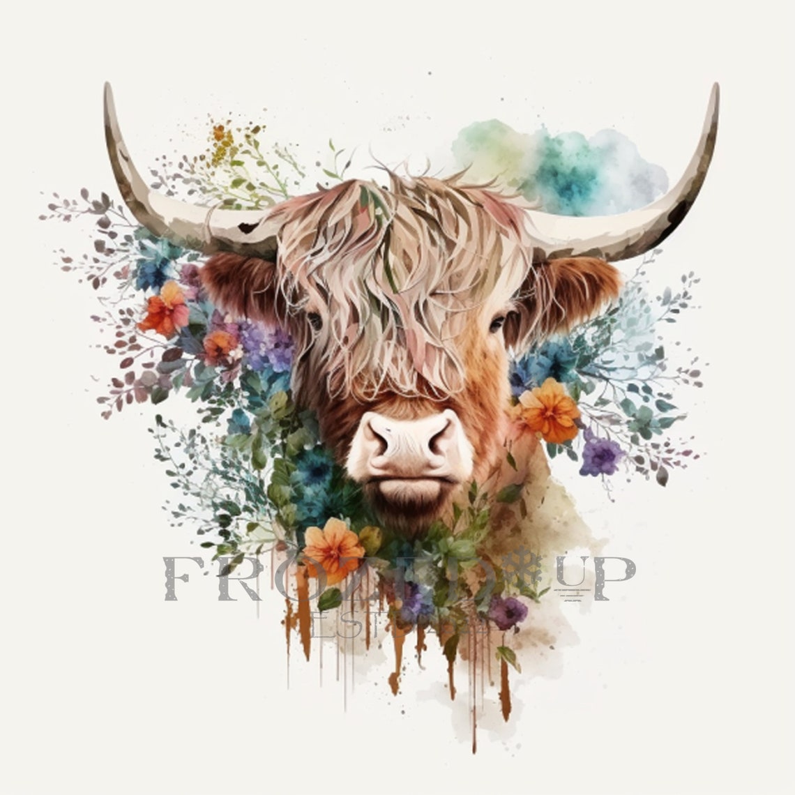 Highland Cow Digital Clipart Bundle, Beautiful Designs, Unique for ...