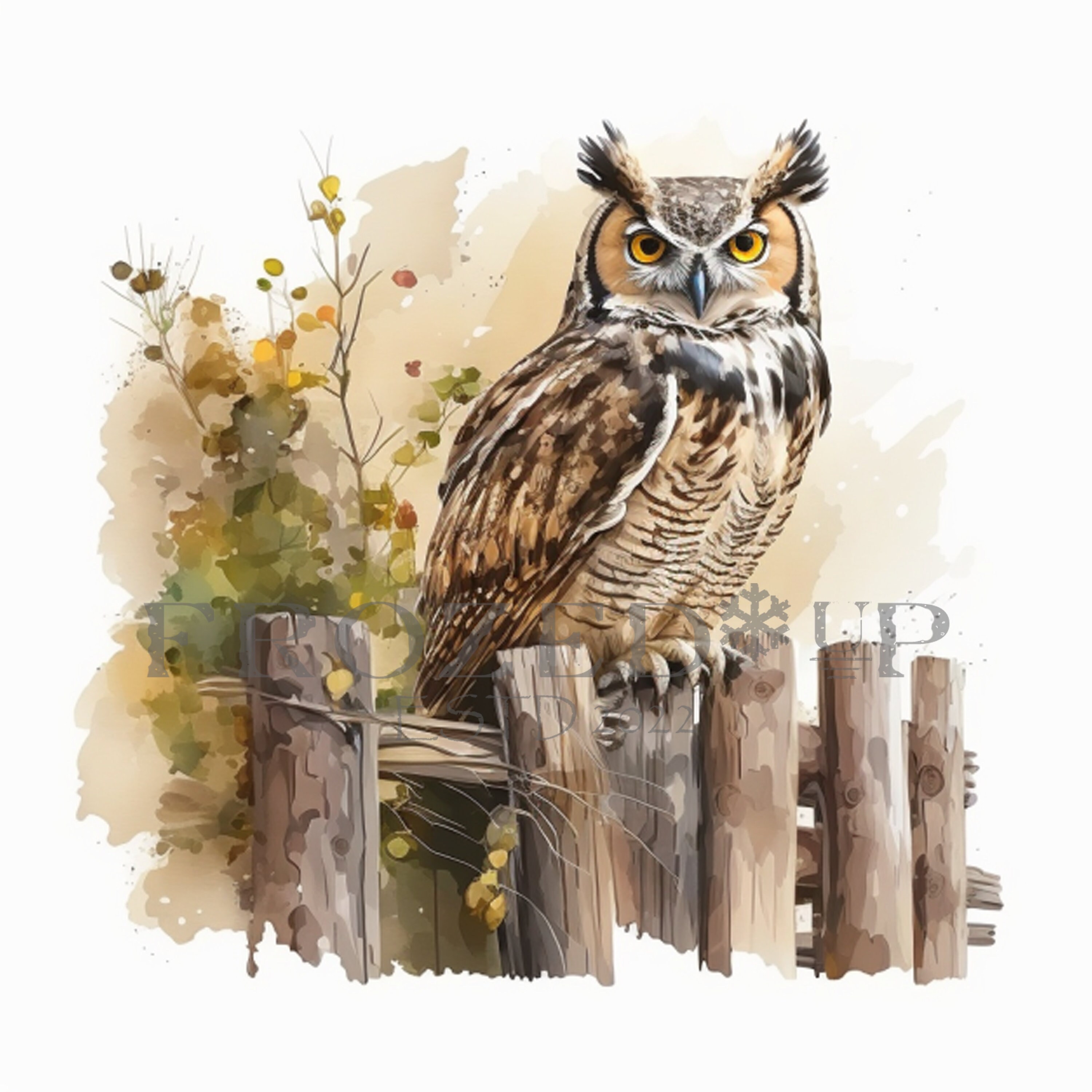 Owl Digital Clipart Bundle, Beautiful Designs, Great Horned Owl, Barn ...