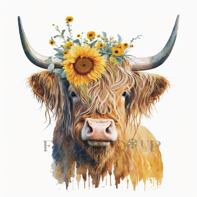 Highland Cow Digital Clipart Bundle, Beautiful Designs, Unique for ...