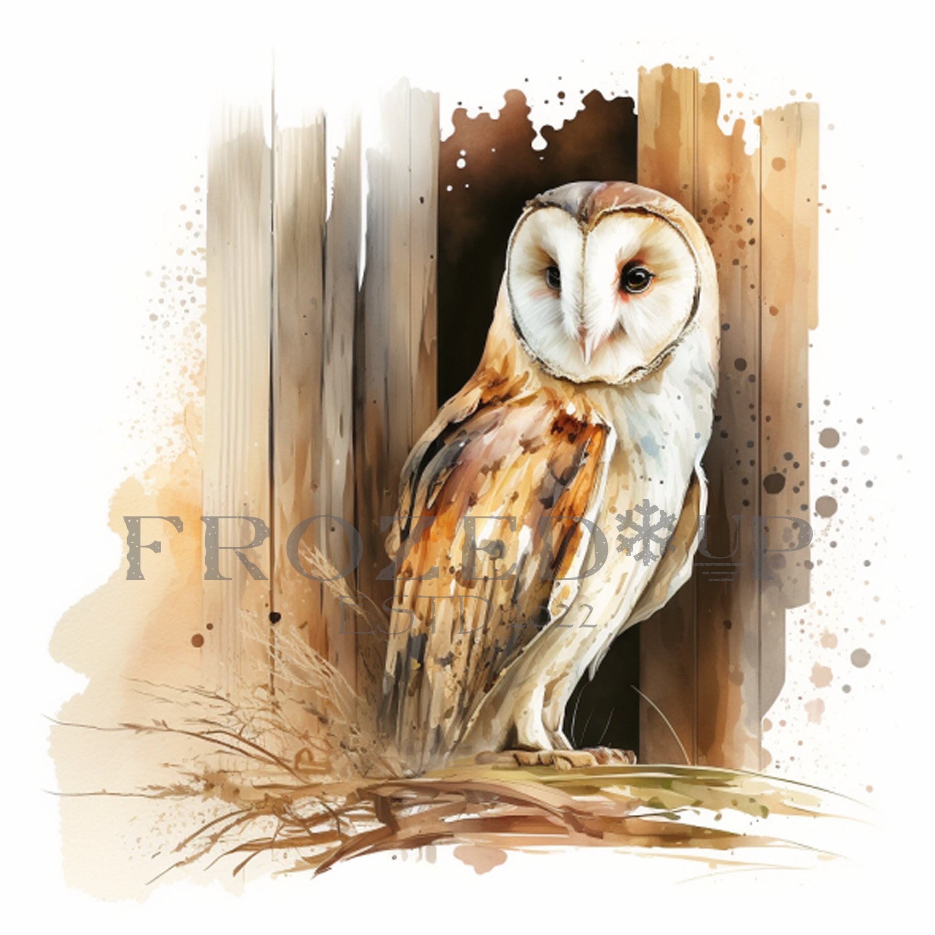 Owl Digital Clipart Bundle, Beautiful Designs, Great Horned Owl, Barn ...
