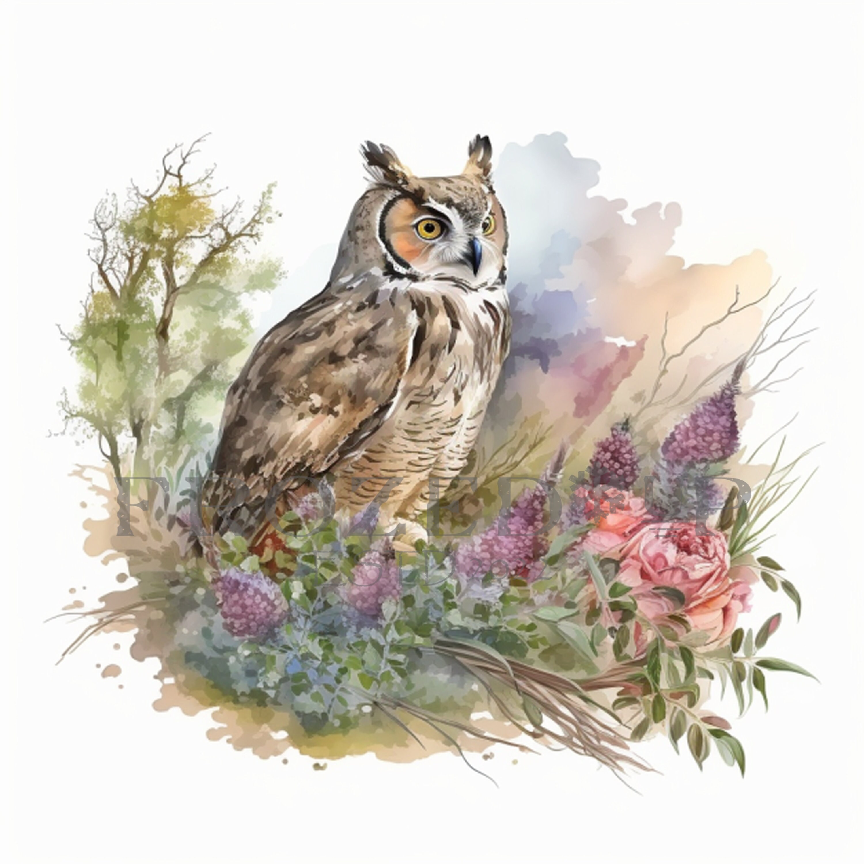 Owl Digital Clipart Bundle, Beautiful Designs, Great Horned Owl, Barn ...