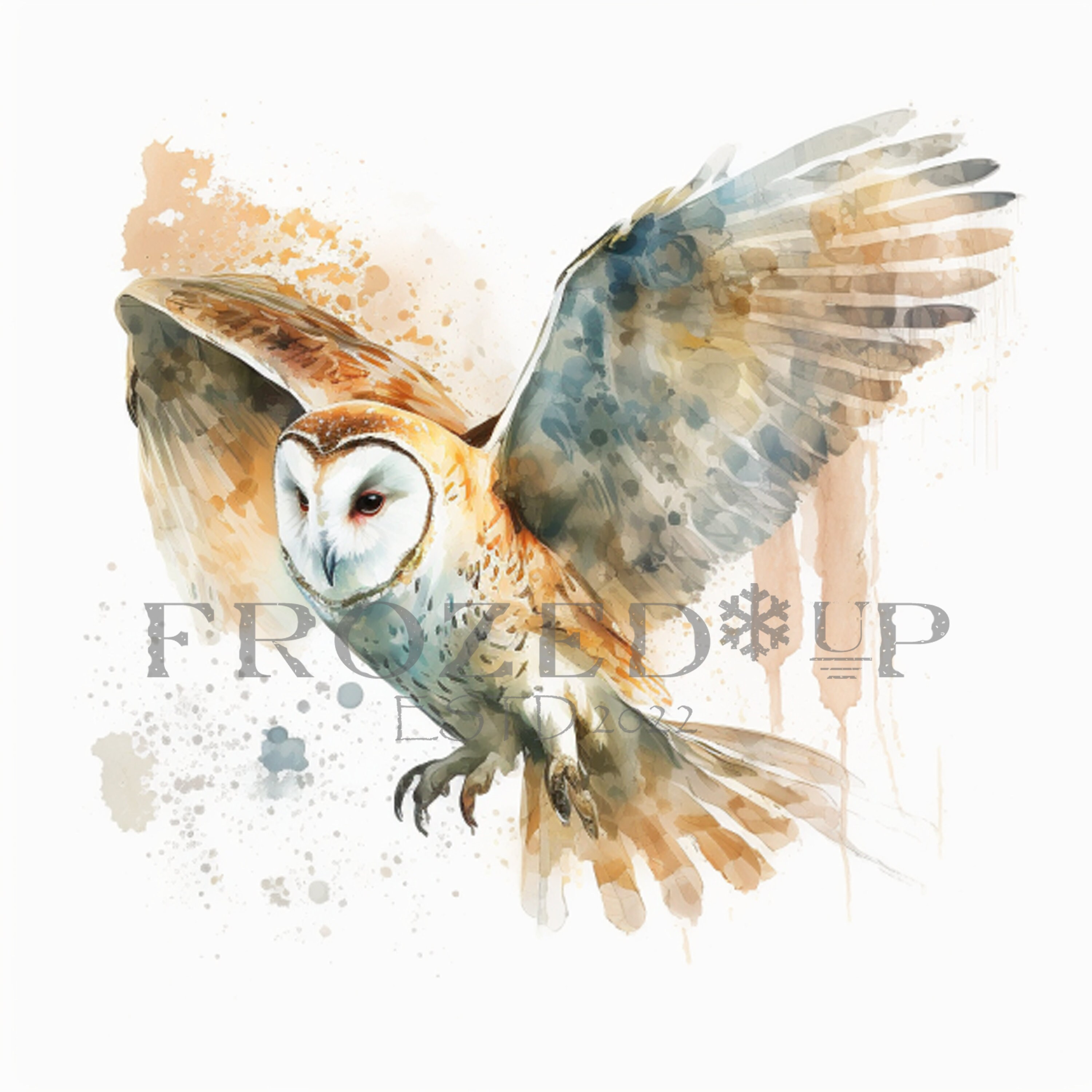 Owl Digital Clipart Bundle, Beautiful Designs, Great Horned Owl, Barn ...