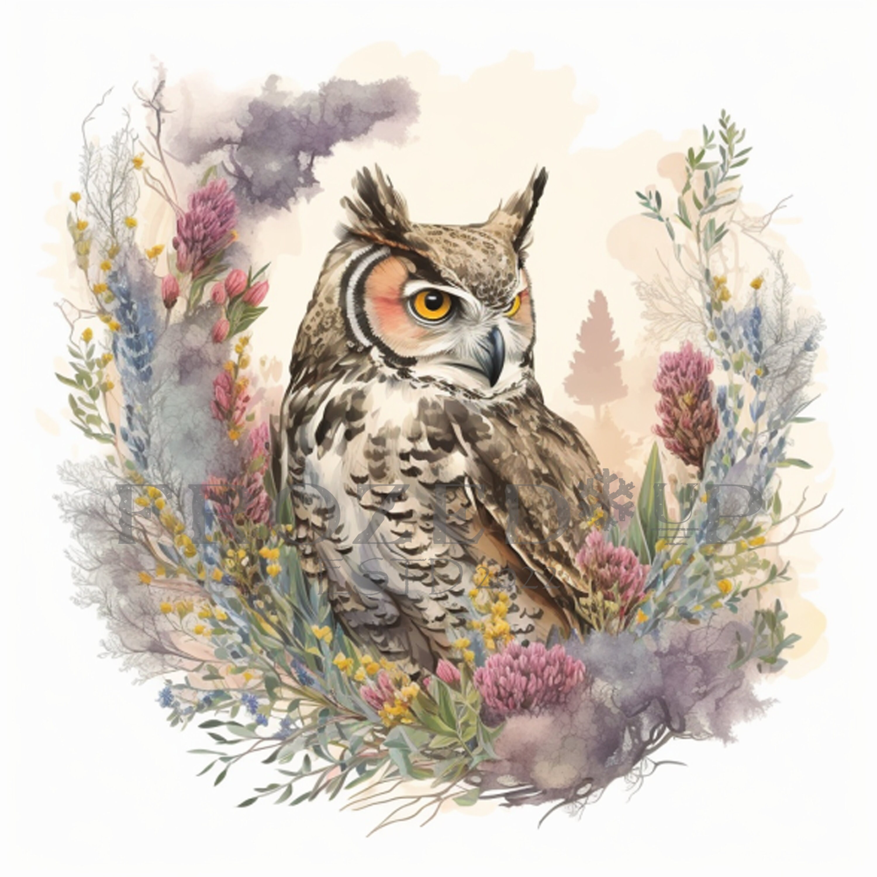 Owl Digital Clipart Bundle, Beautiful Designs, Great Horned Owl, Barn ...