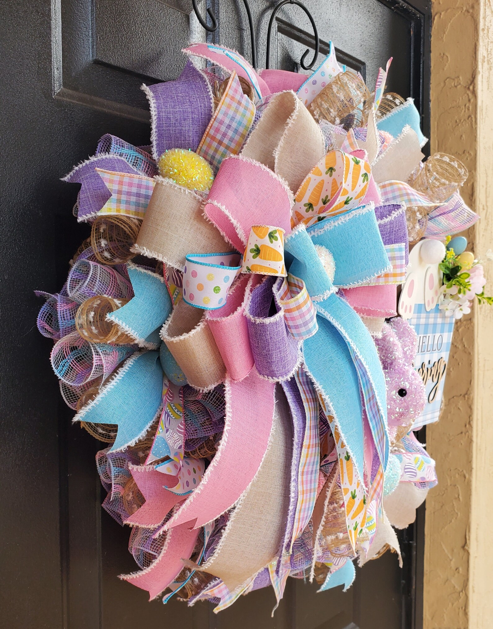 Easter Bunny and Spring Wreath - Etsy