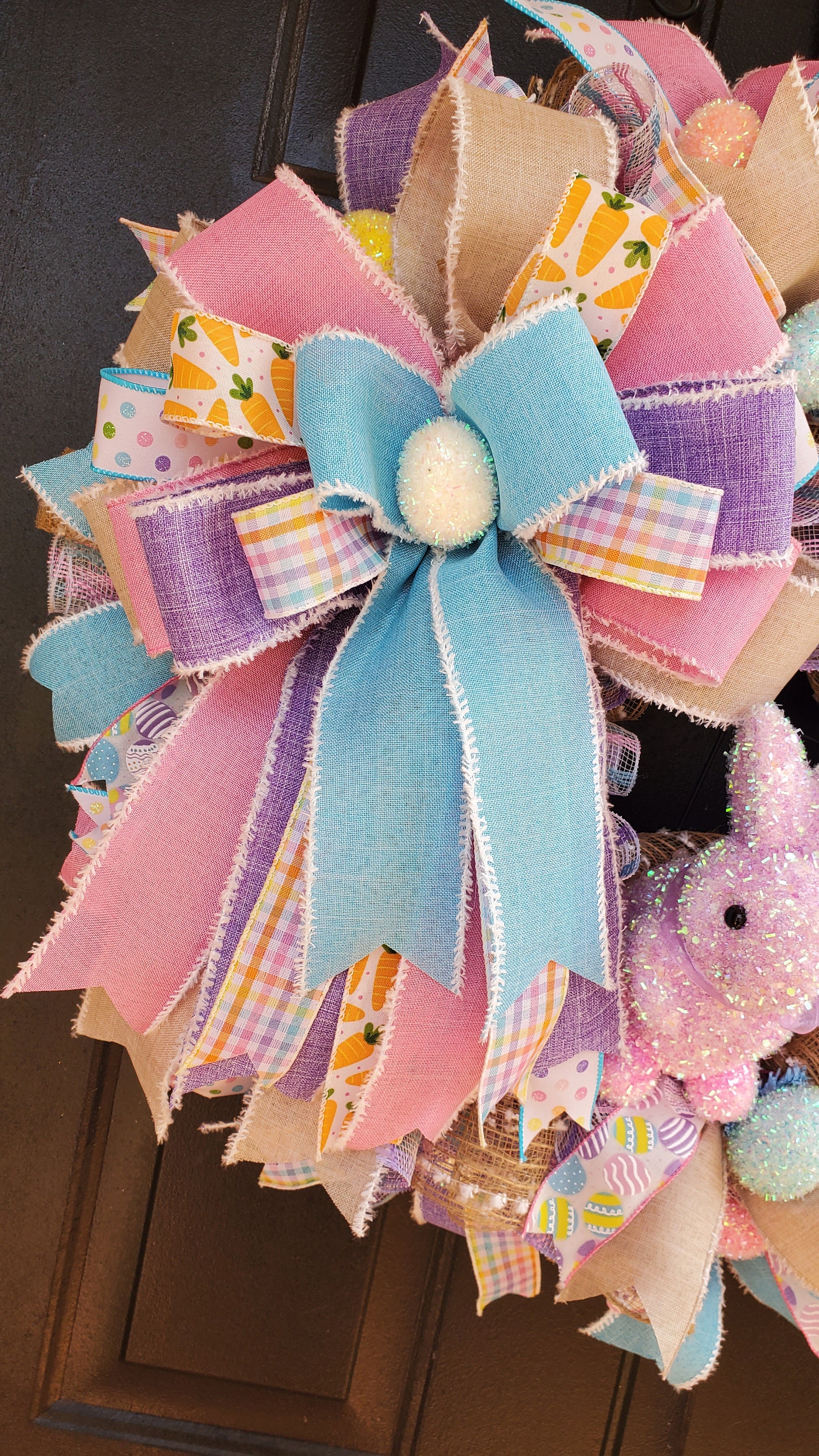 Easter Bunny and Spring Wreath - Etsy