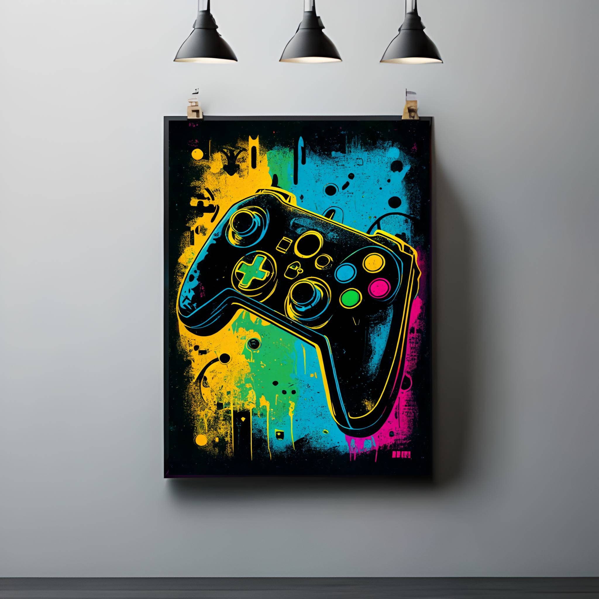 Gaming Controller Splash Art - Etsy