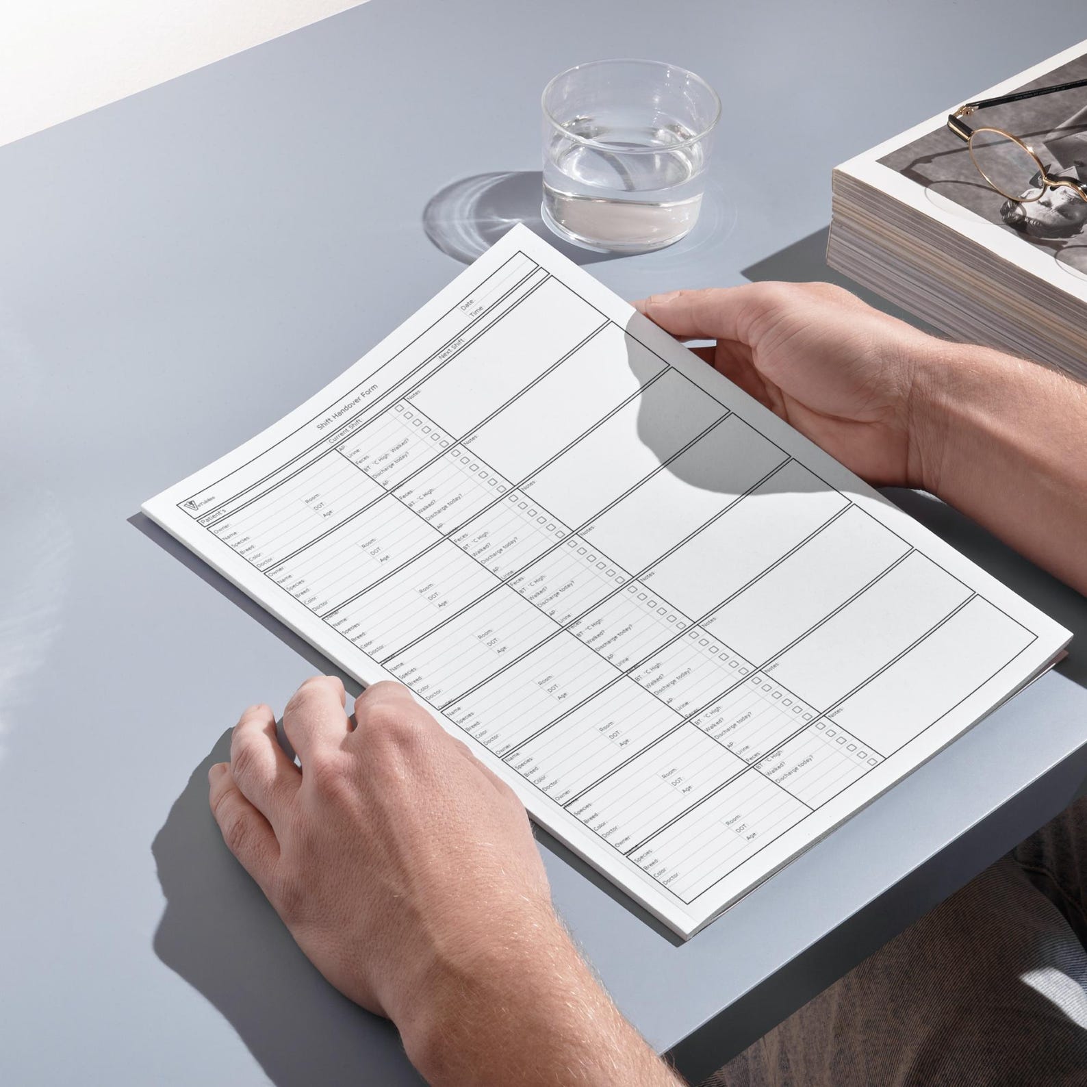 Shift Handover Form for Vets, Shift Change Sheet for Veterinary ...