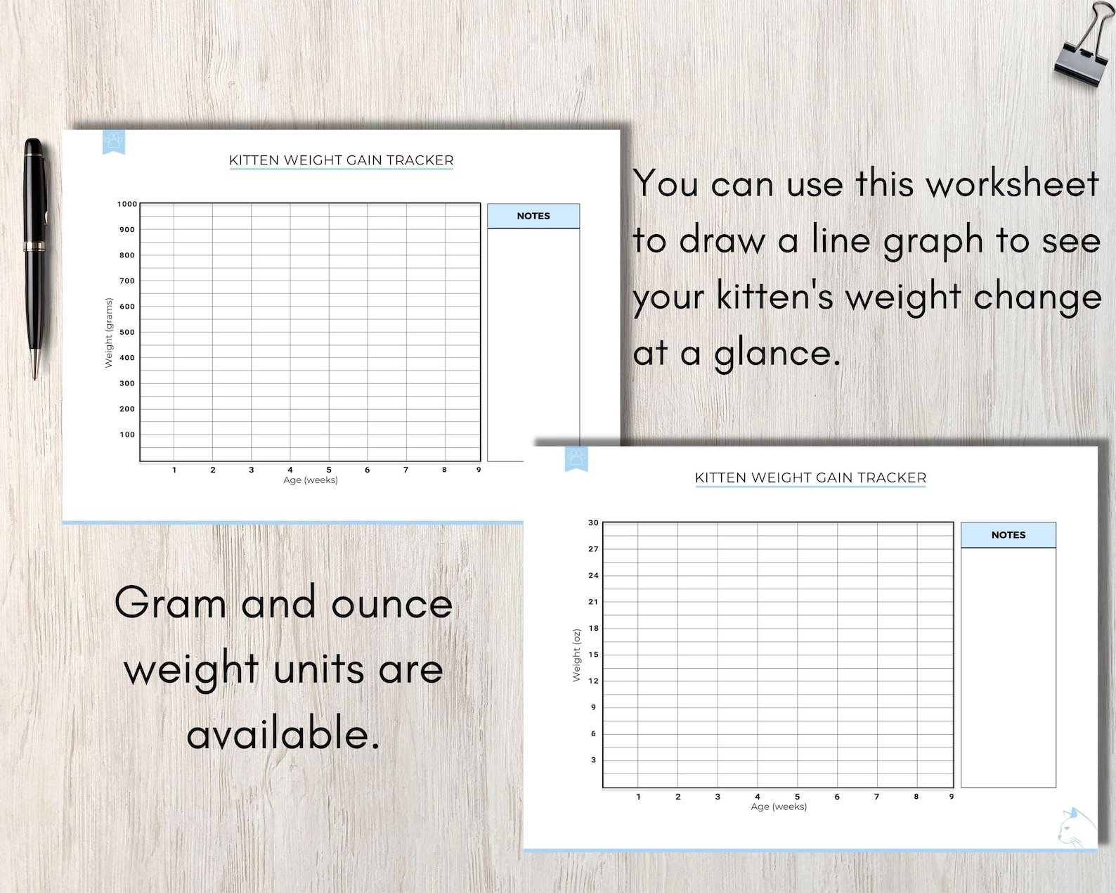 Kitten Bottle Feeding Tracker: Newborn Cat Care Chart (printable PDF ...