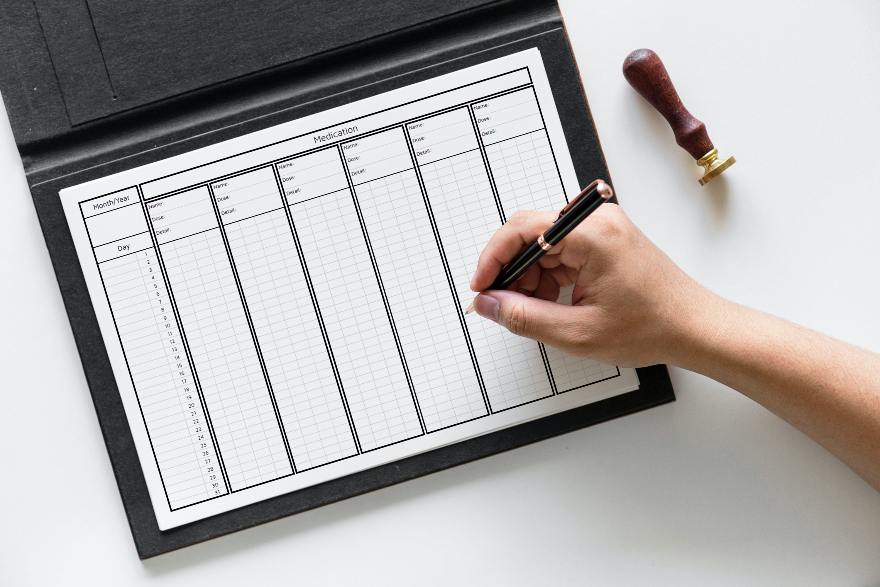 Monthly Medication Tracker, Printable Daily Treatment Planner, Daily ...