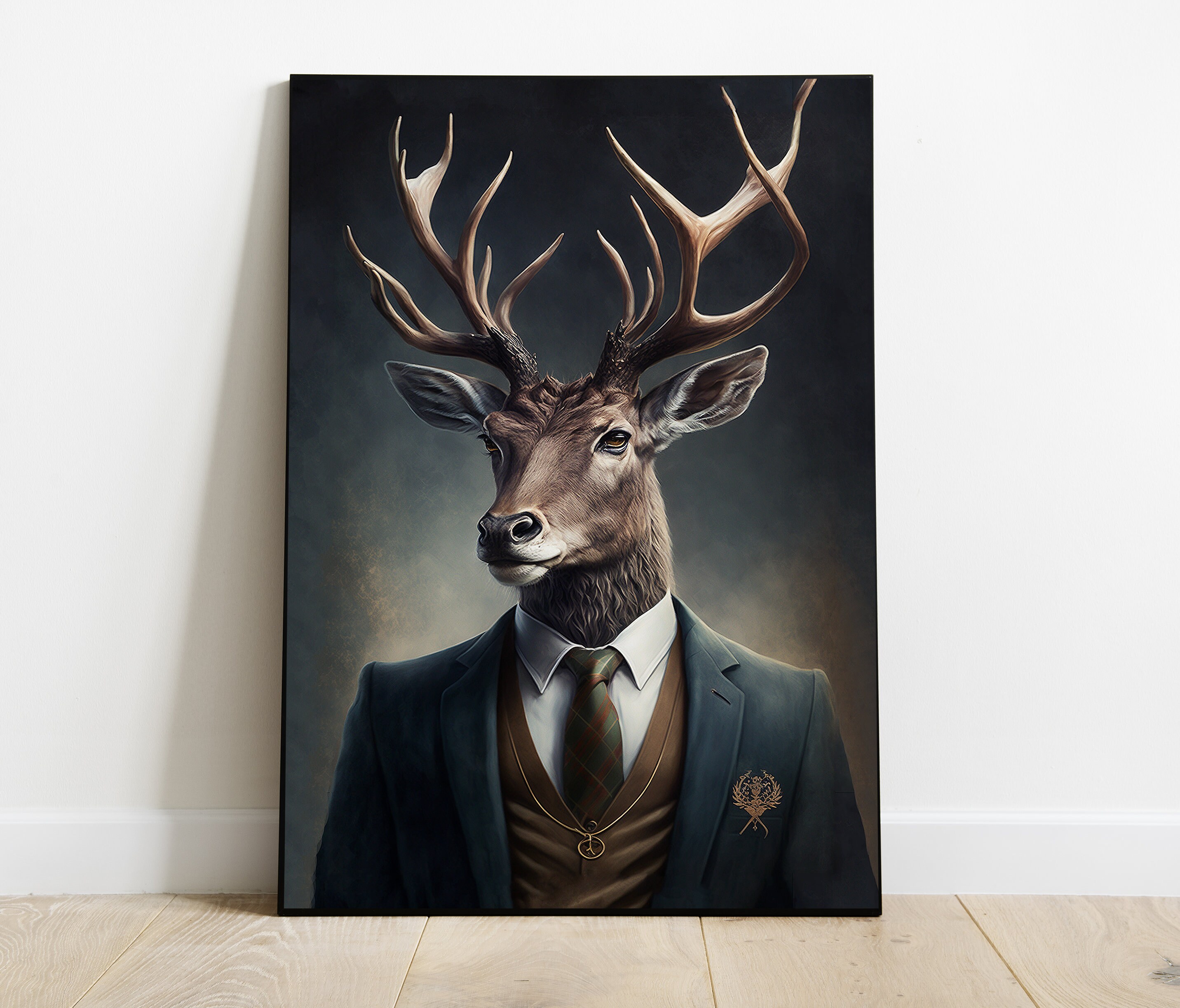 Deer in Suit PDF File Printable Wall Art Modern Home Decor - Etsy