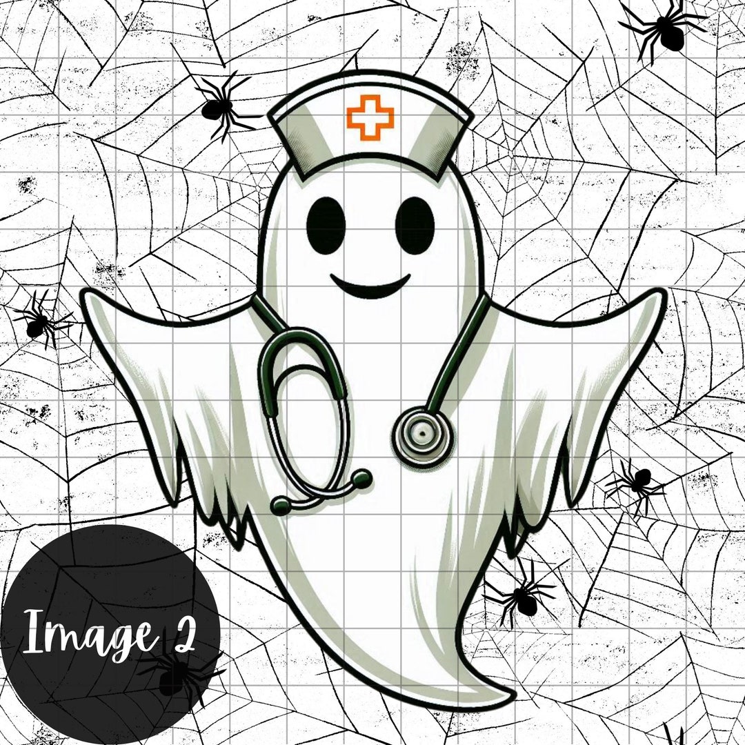 Halloween PNG, Spooky Ghost, Nurse Sublimation Design, Nurse Ghost Png ...